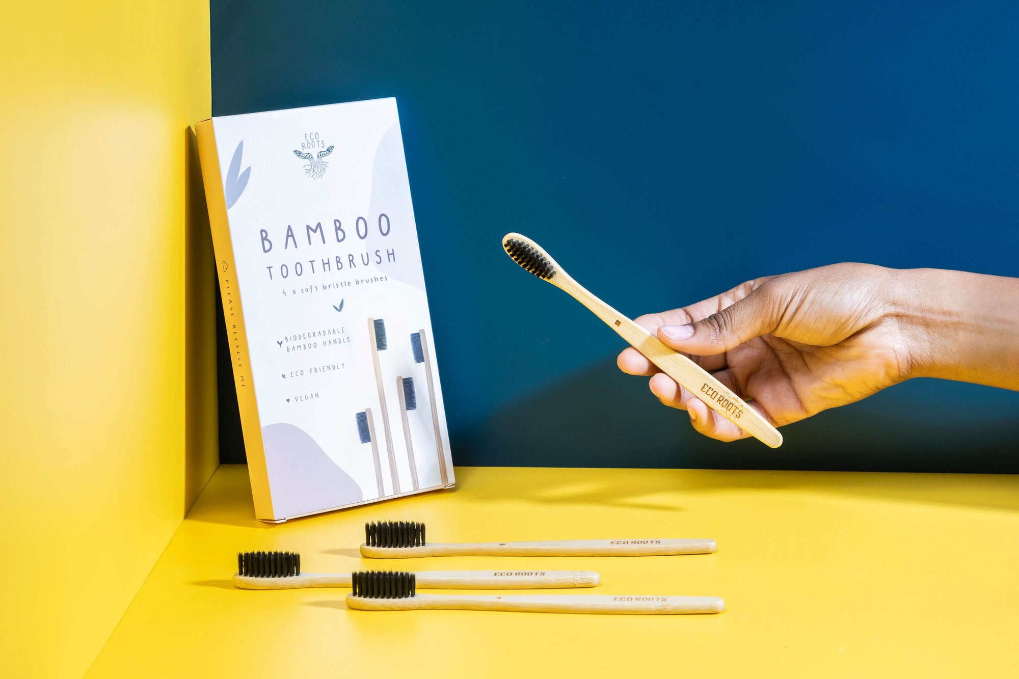 Natural Bamboo Toothbrush - Set of 4 – EcoRoots