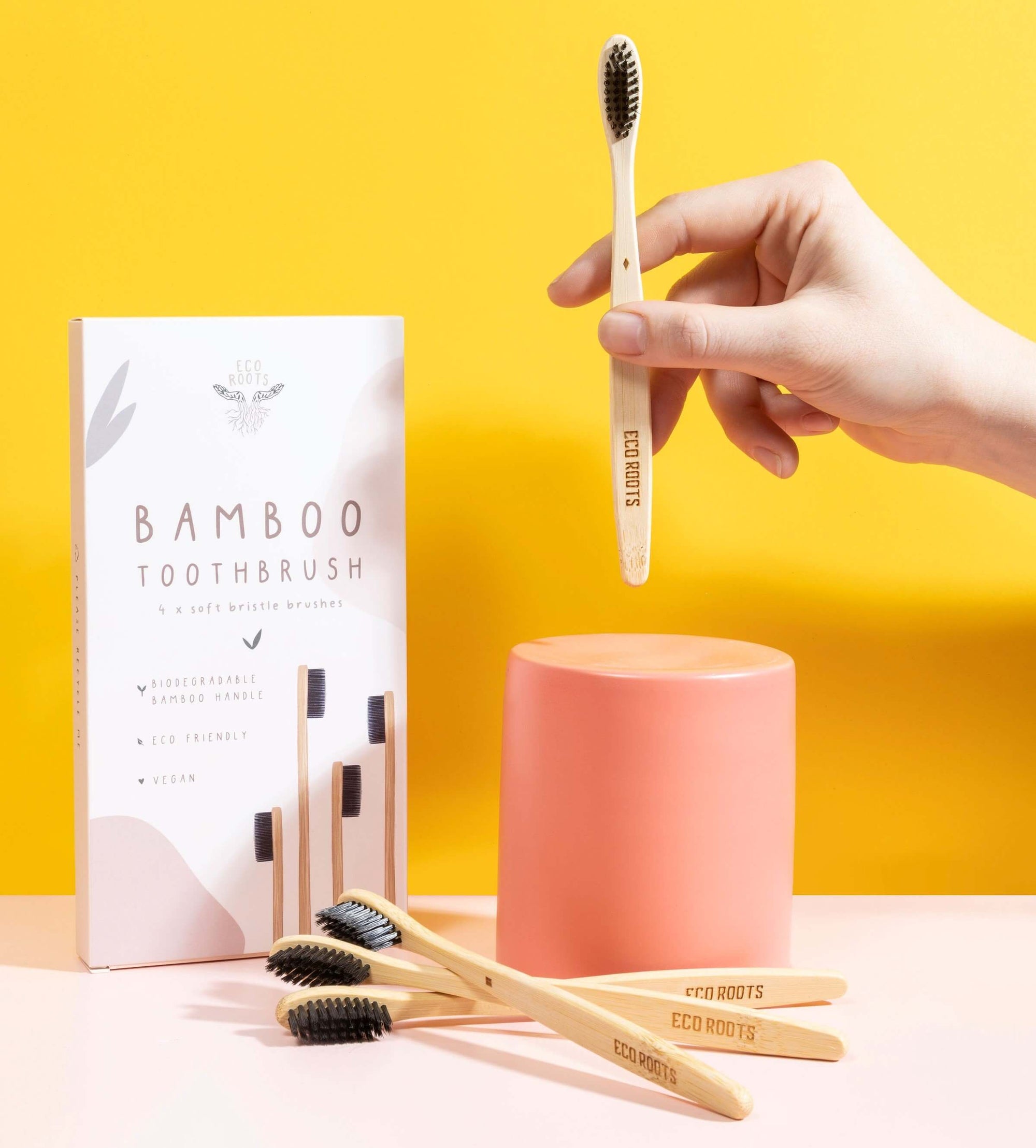 Natural Bamboo Toothbrush - Set of 4 – EcoRoots